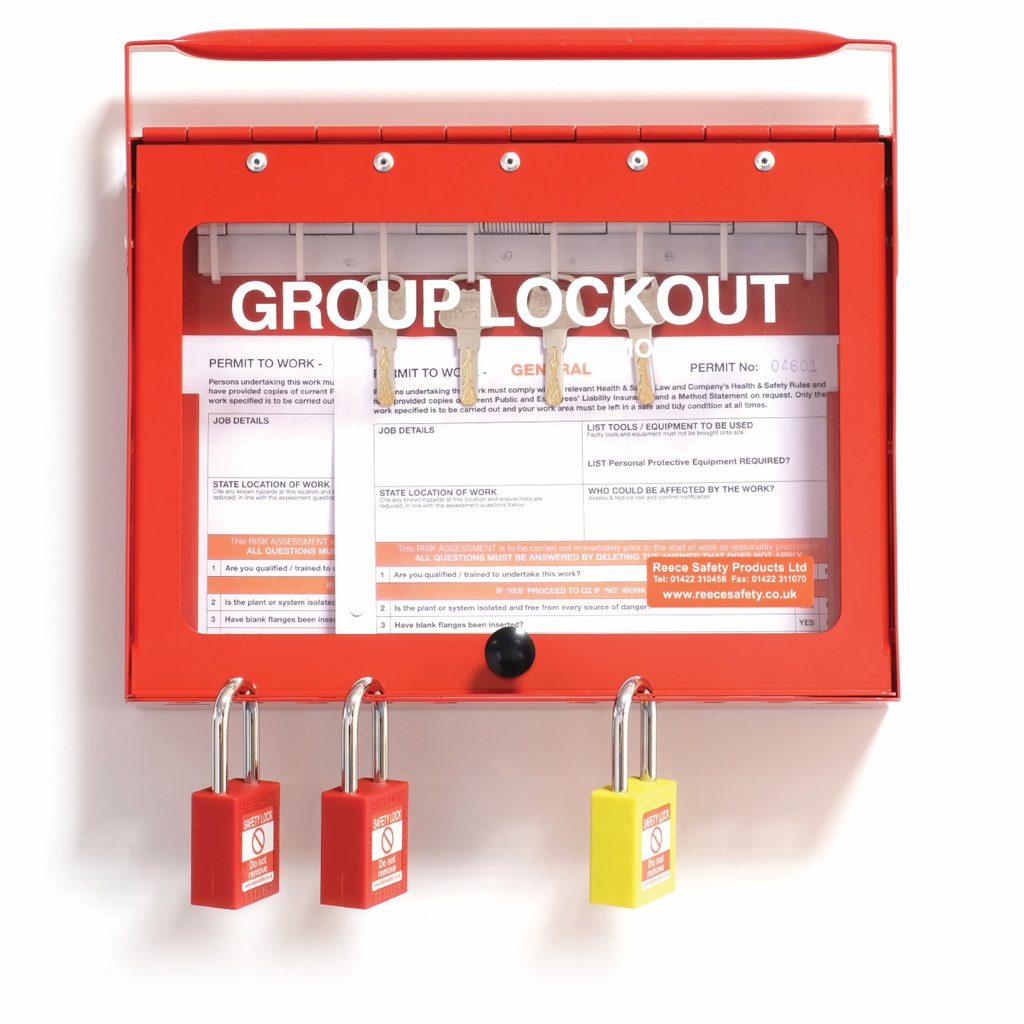 REECE Large Steel Wall Mounted/Portable Lockout Box - RED | Wallenius ...
