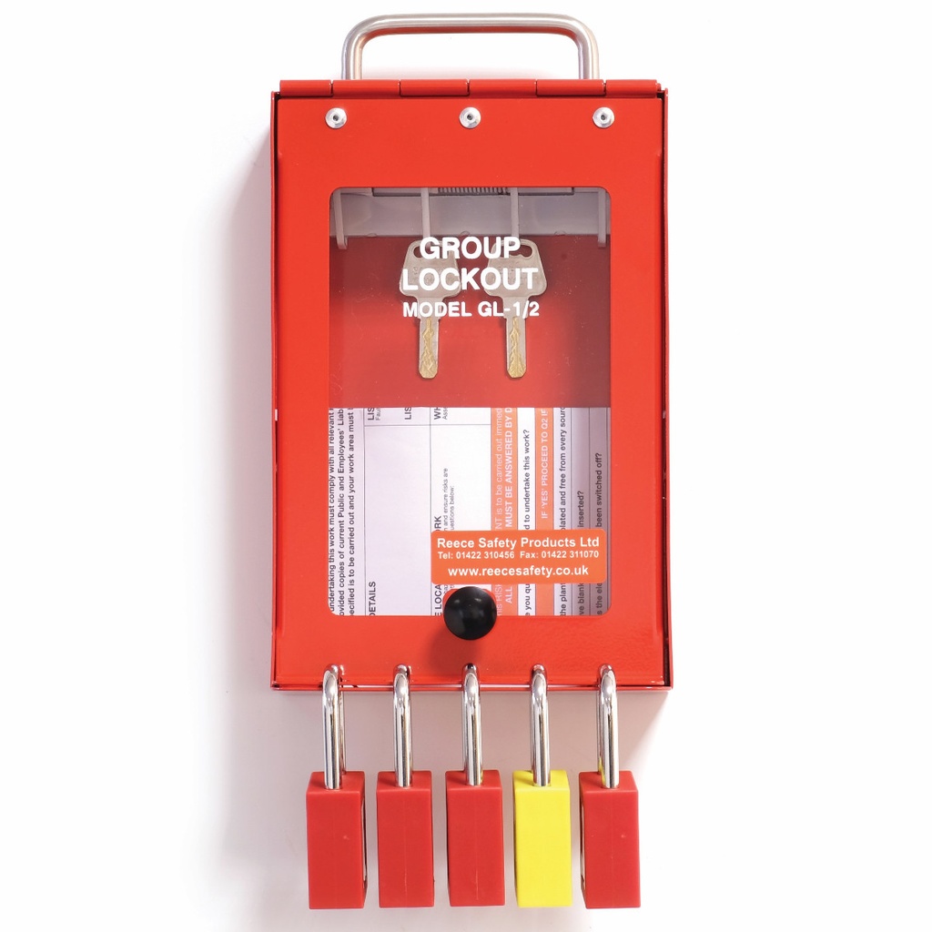 REECE Steel Wall Mounted/Portable Portrait Lockout Box - RED ...